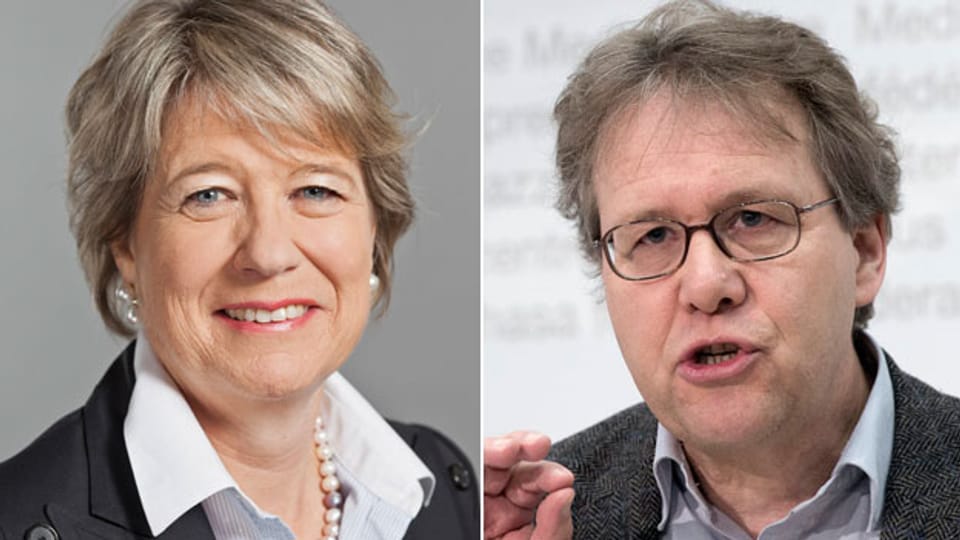 Corina Eichenberger, FDP, und Jo Lang, Grüne - Audio & Podcasts - SRF